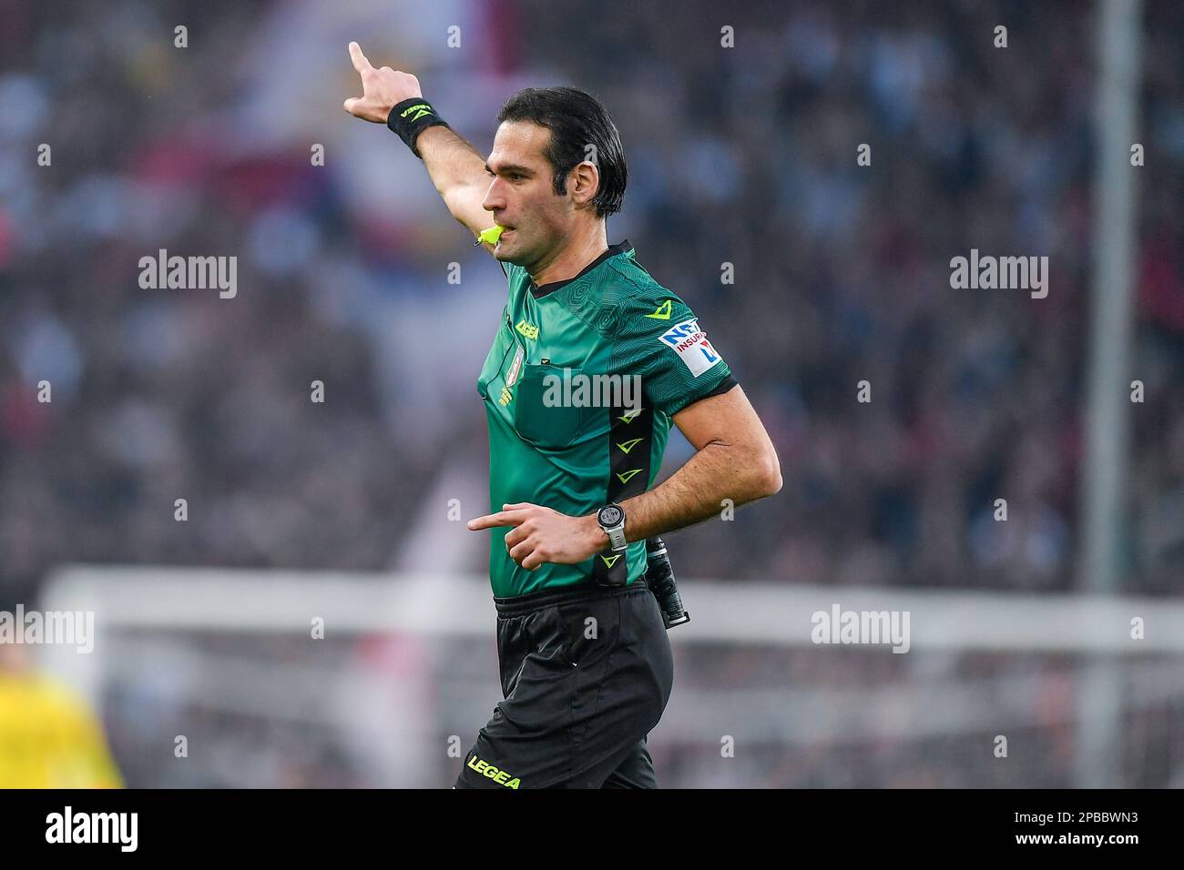 Luigi Ferraris stadium, Genoa, Italy, March 12, 2023, The Referee of ...