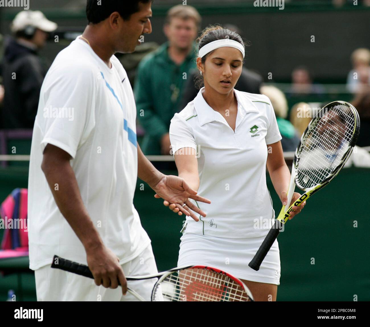 India's Sania Mirza, and Mahesh Bhupathi during their Mixed Doubles ...