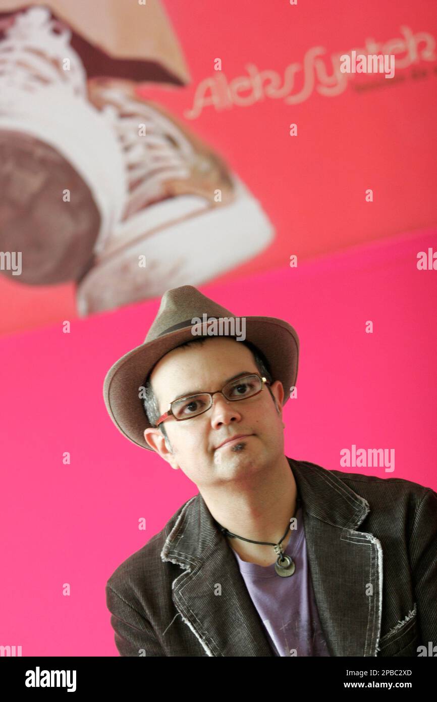 Mexican singer Aleks Syntek poses during the presentation of his new ...