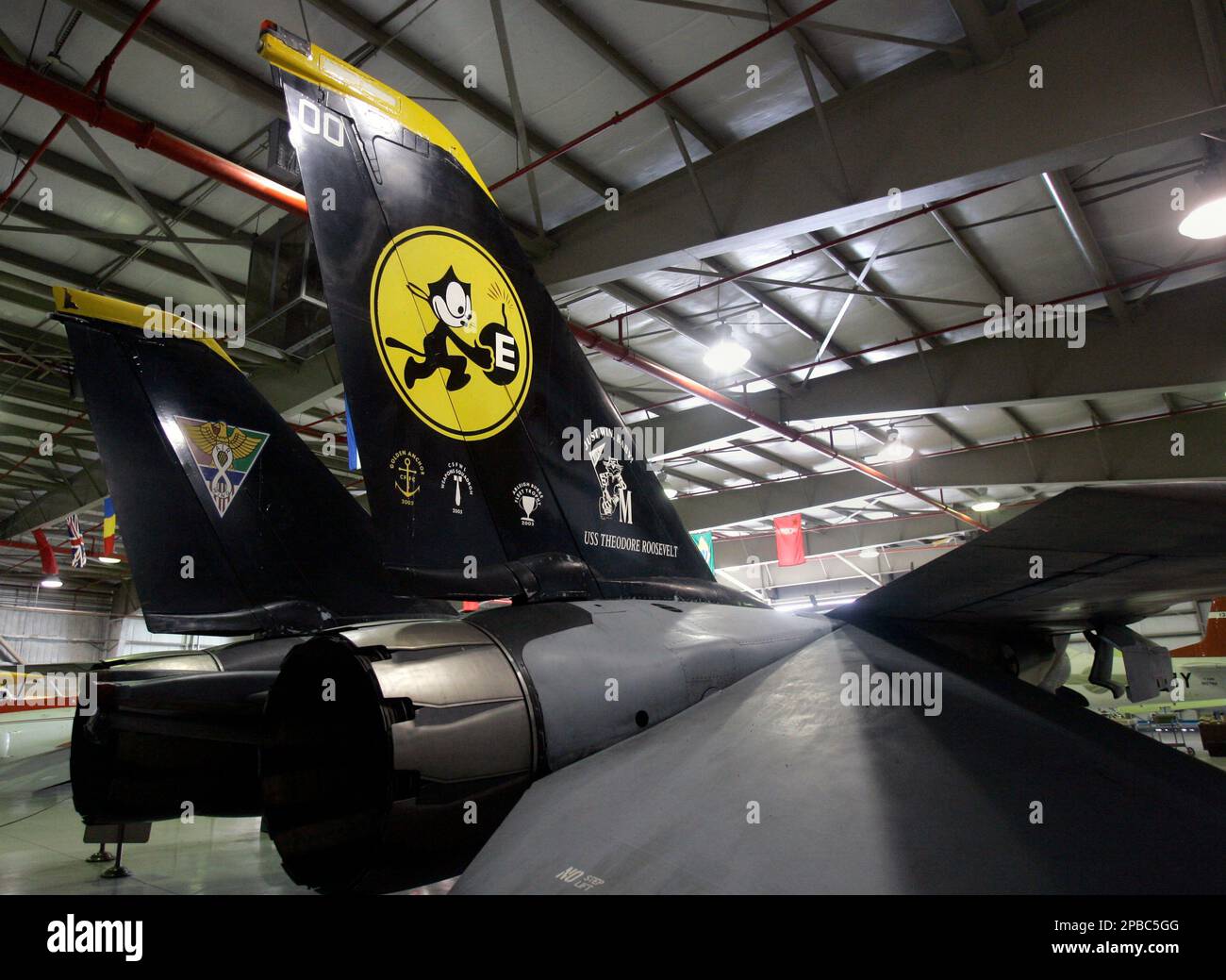 An F-14D, bearing the name of Capt. Dale Snodgrass, "Snort", is seen at ...