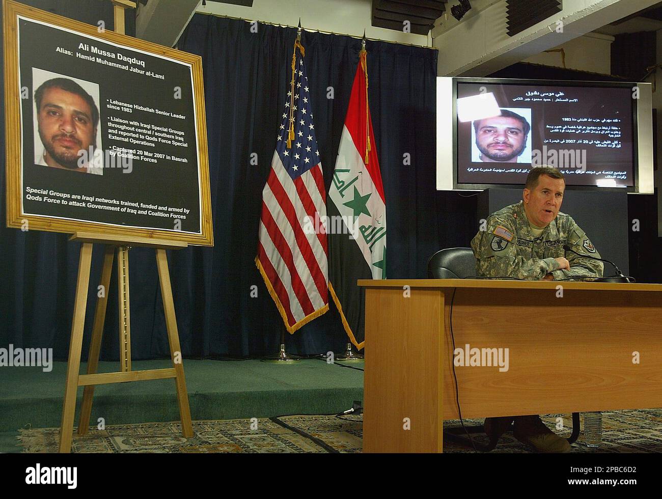 U.S. military spokesman Brig. Gen. Kevin J. Bergner speaks during a ...