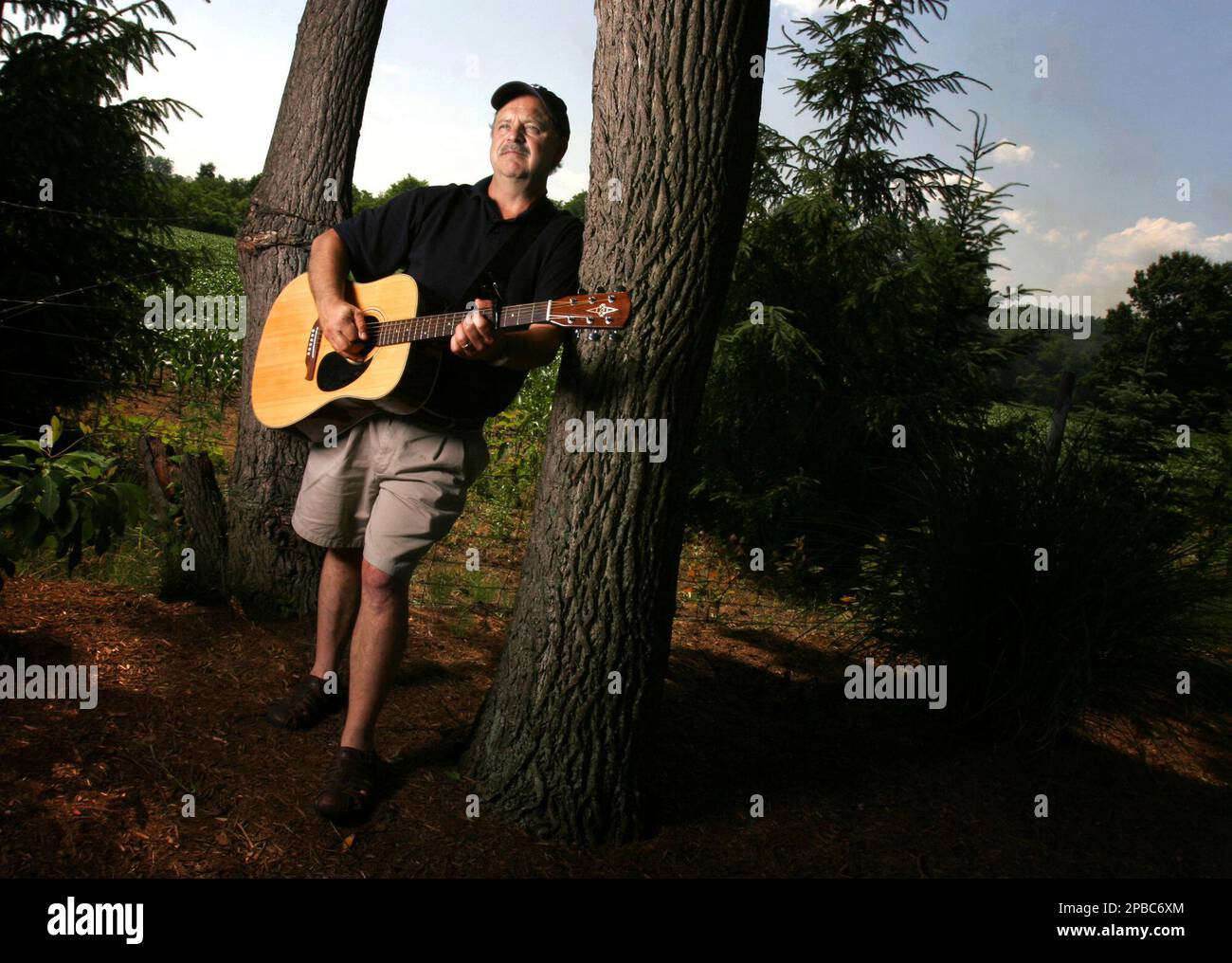 Songwriter Roger Manning poses for a portrait outside his Temperance ...