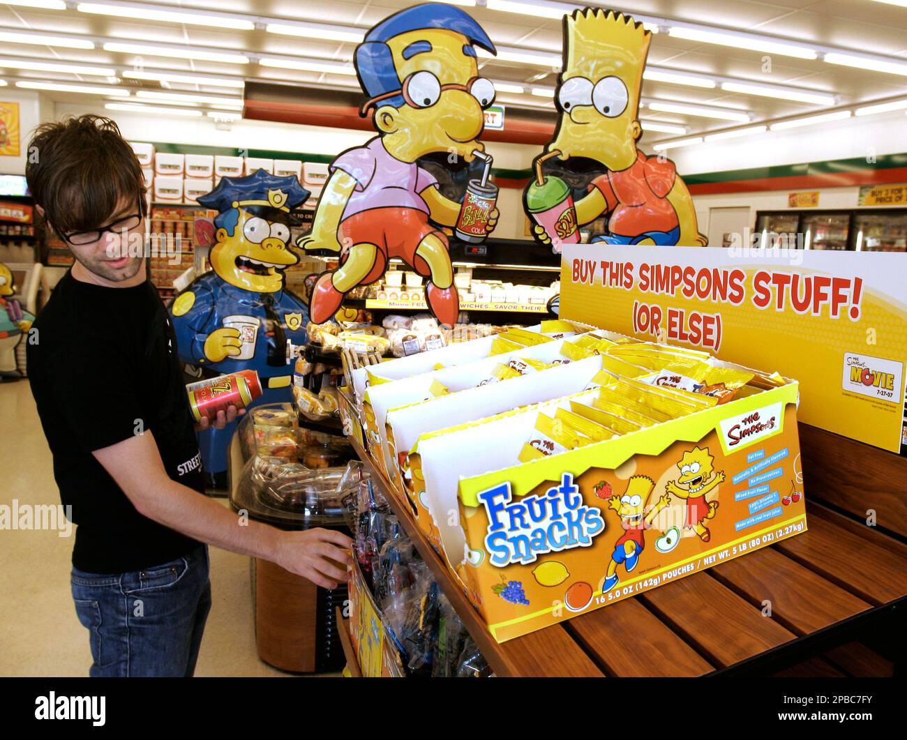 David Motter shops at a 7-Eleven "Simpsons' Kwik-E-Mart" in Dallas ...