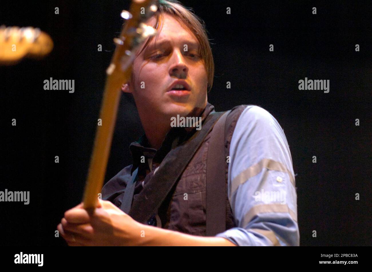 Win Butler of the Canadian band Arcade Fire performs on stage during ...
