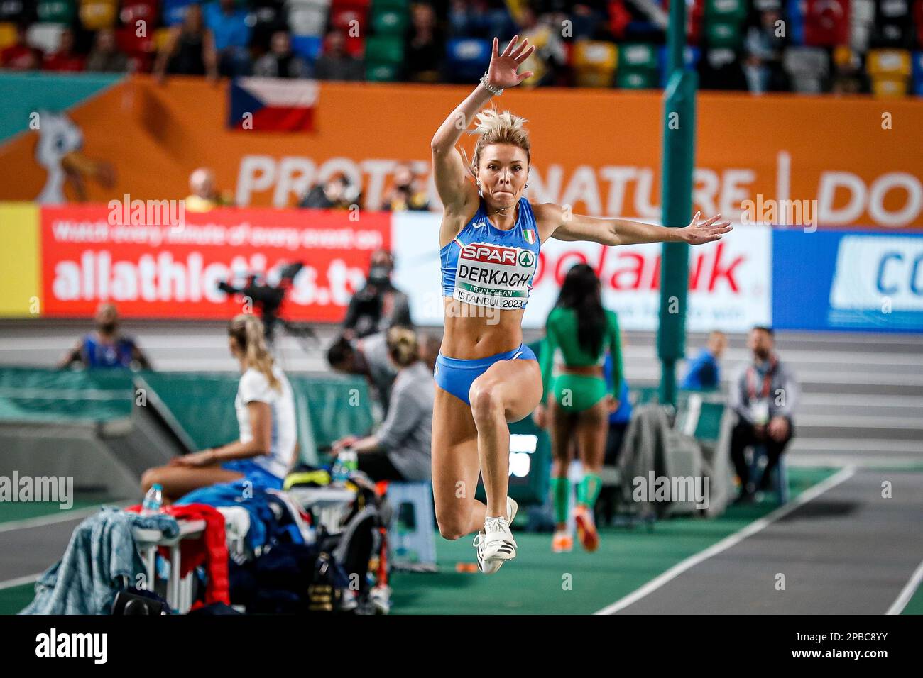 ISTANBUL, TURKEY - MARCH 04: Dariya Derkach of Italy competes in Triple ...