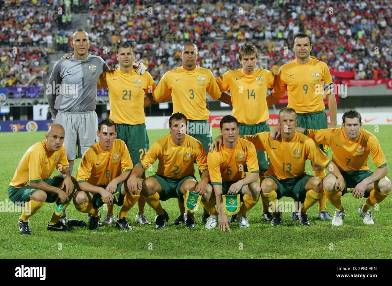 The Australian soccer team pose for a team photo from back left-right ...