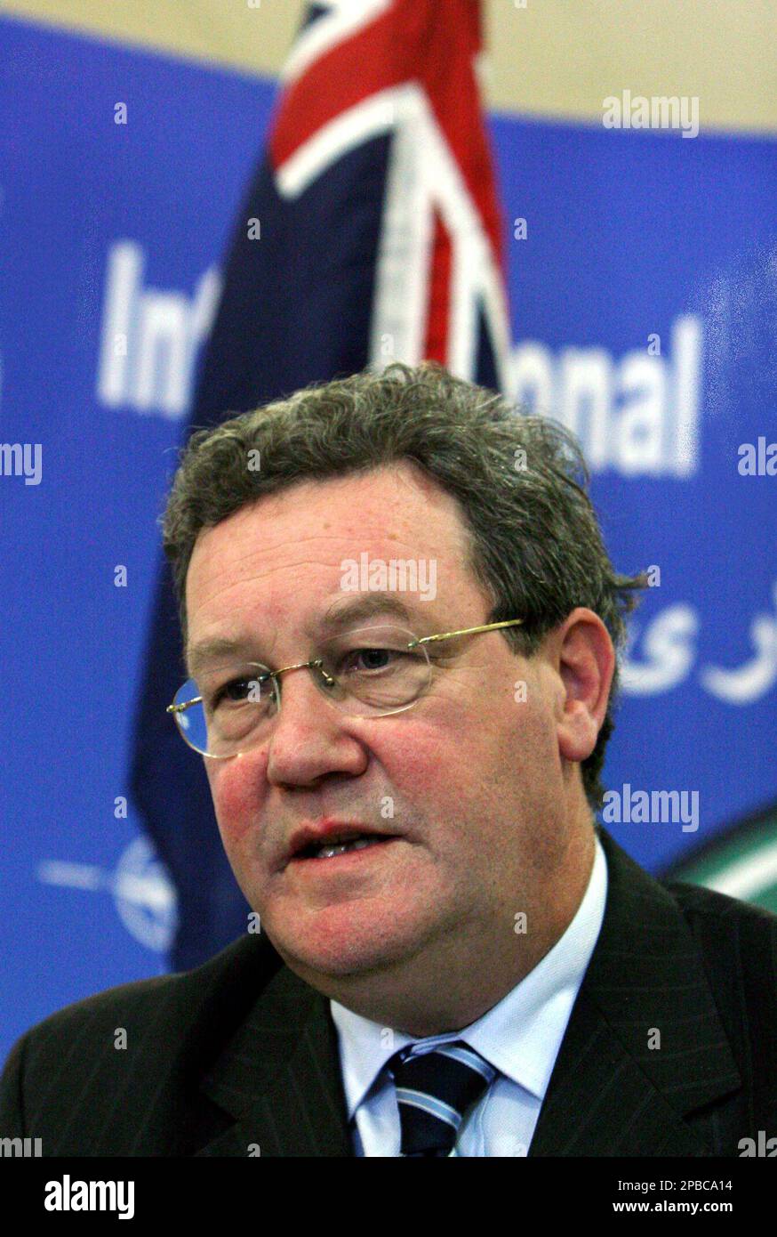 Australia's foreign minister Alexander Downer speaks during a press ...