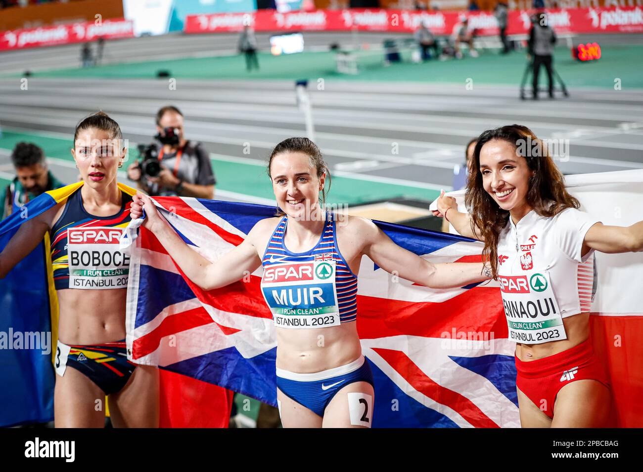 ISTANBUL, TURKEY - MARCH 04: Sofia Ennaoui of Poland, Laura Muir of ...