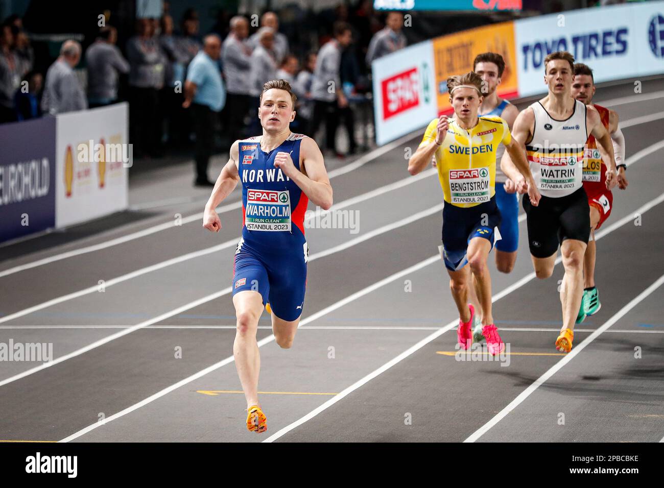 ISTANBUL, TURKEY - MARCH 04: Karsten Warholm of Norway competes in 400m ...