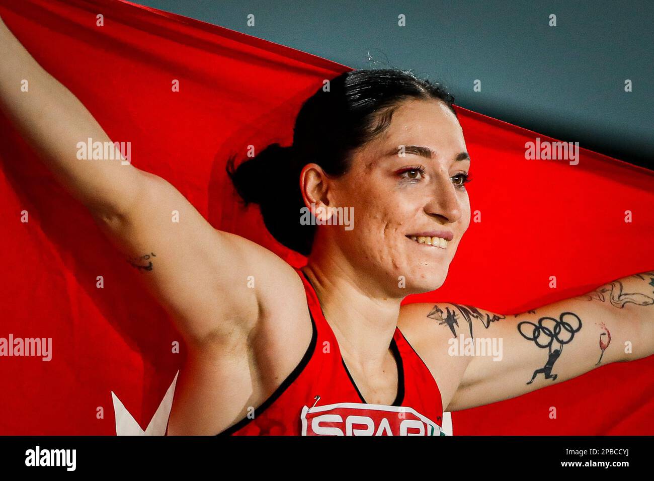 ISTANBUL, TURKEY - MARCH 04: Tugba Danismaz of Turkey celebrates the ...