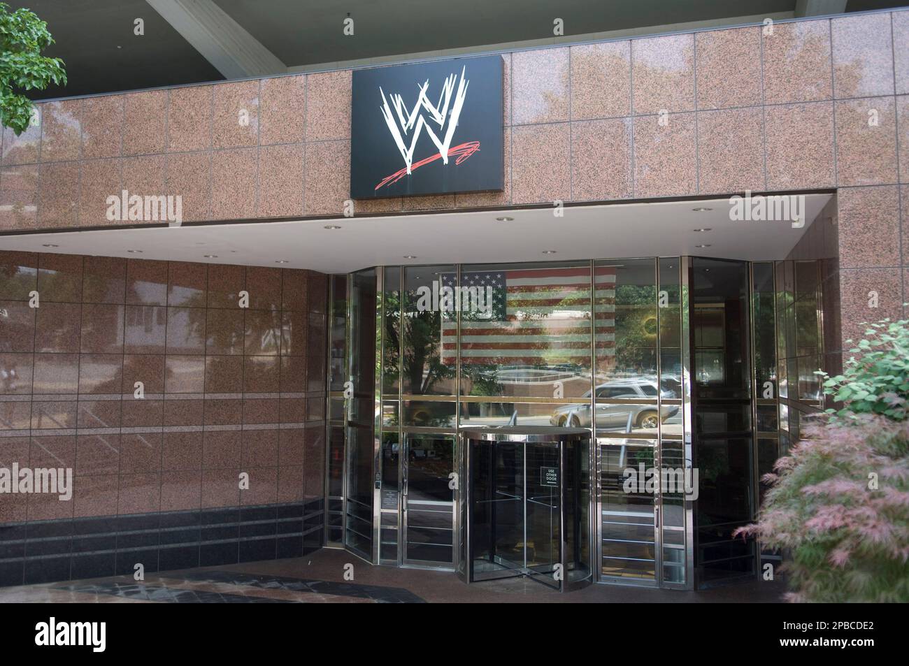 The exterior of the World Wrestling Entertainment offices is seen ...