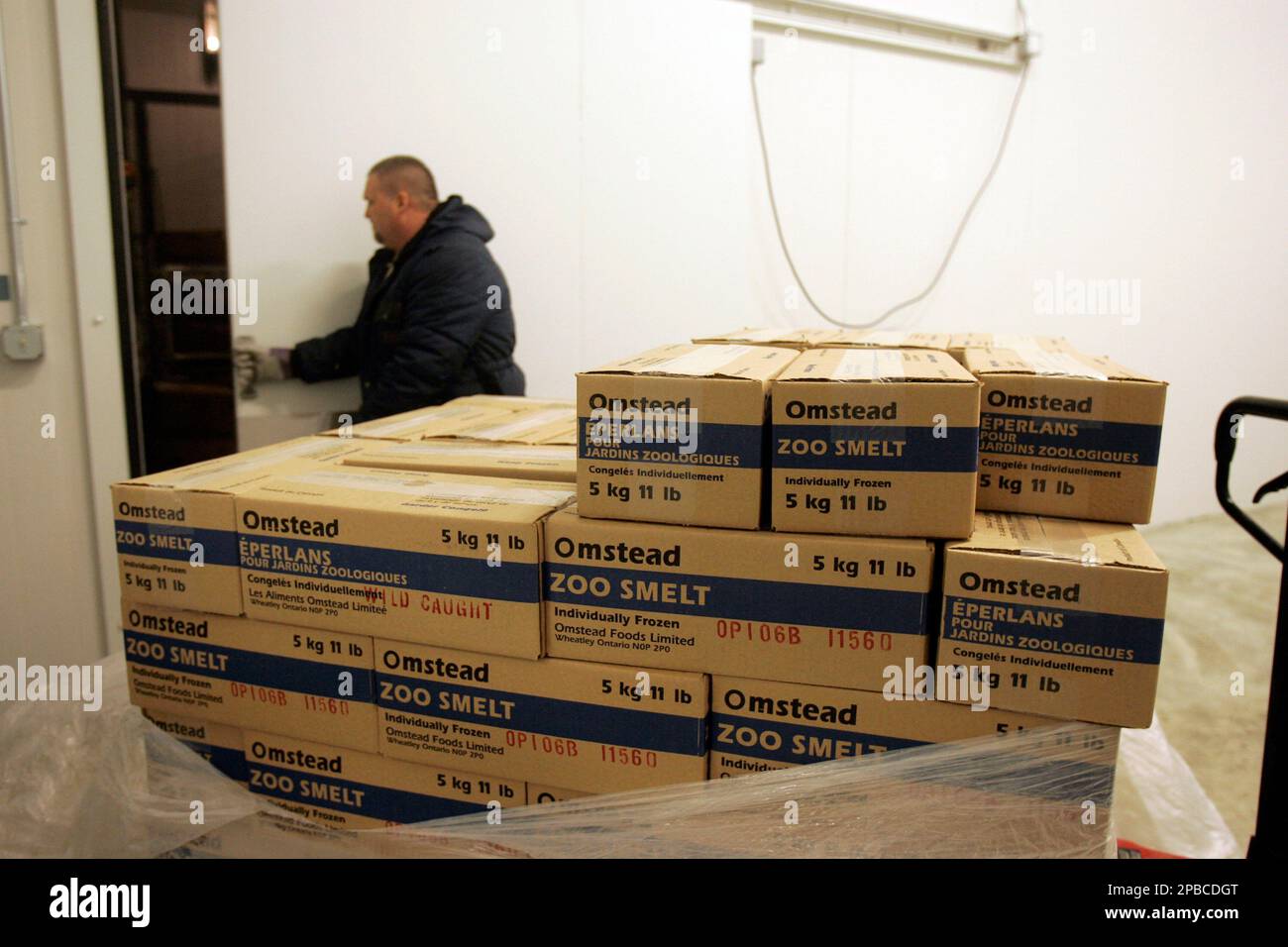 Scott Runnels opens a large freezer door in the St. Louis Zoo's new $5. ...