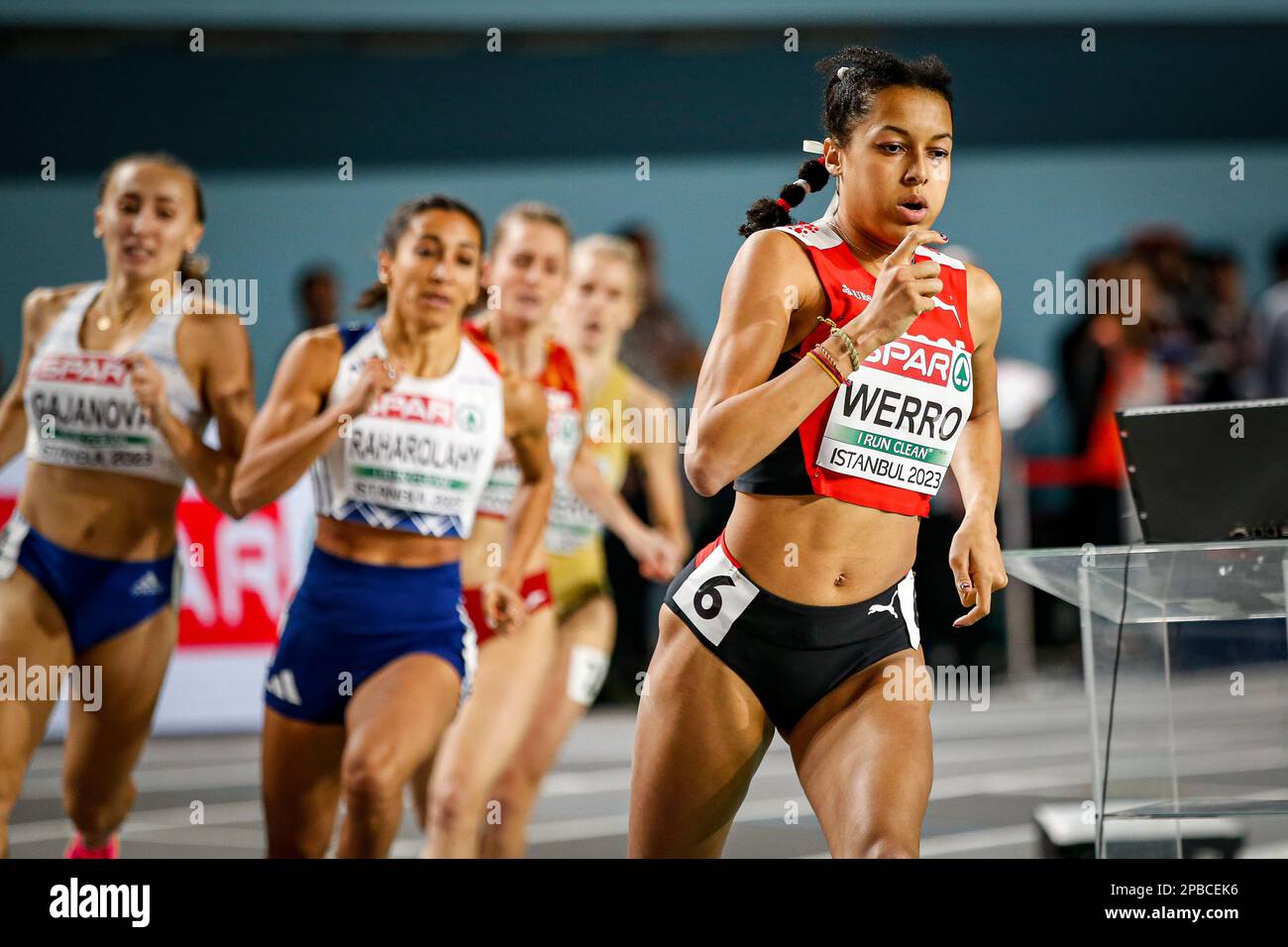 ISTANBUL, TURKEY - MARCH 04: Audrey Werro of Switzerland competes ...