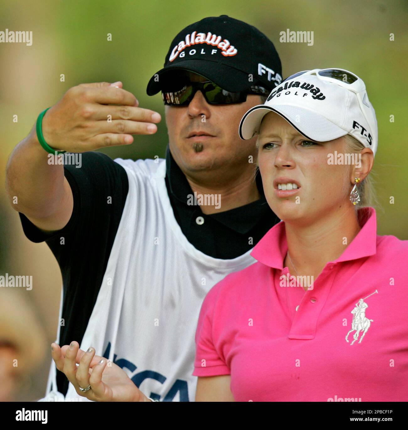 Morgan Pressel and her caddy, Jon Yarbrough, at the 2007 Women's U.S ...
