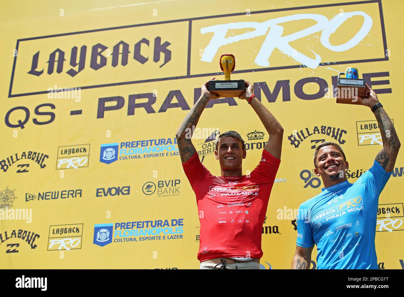 Florianopolis, Brazil, 12th Mar, 2023. Champion Luan Wood, and second ...