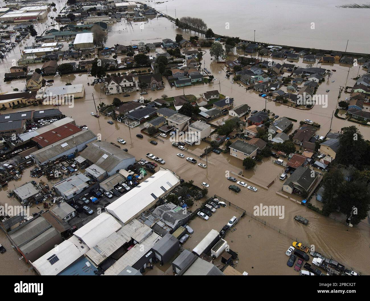 This aerial photo shows the majority of the north Monterey County town ...