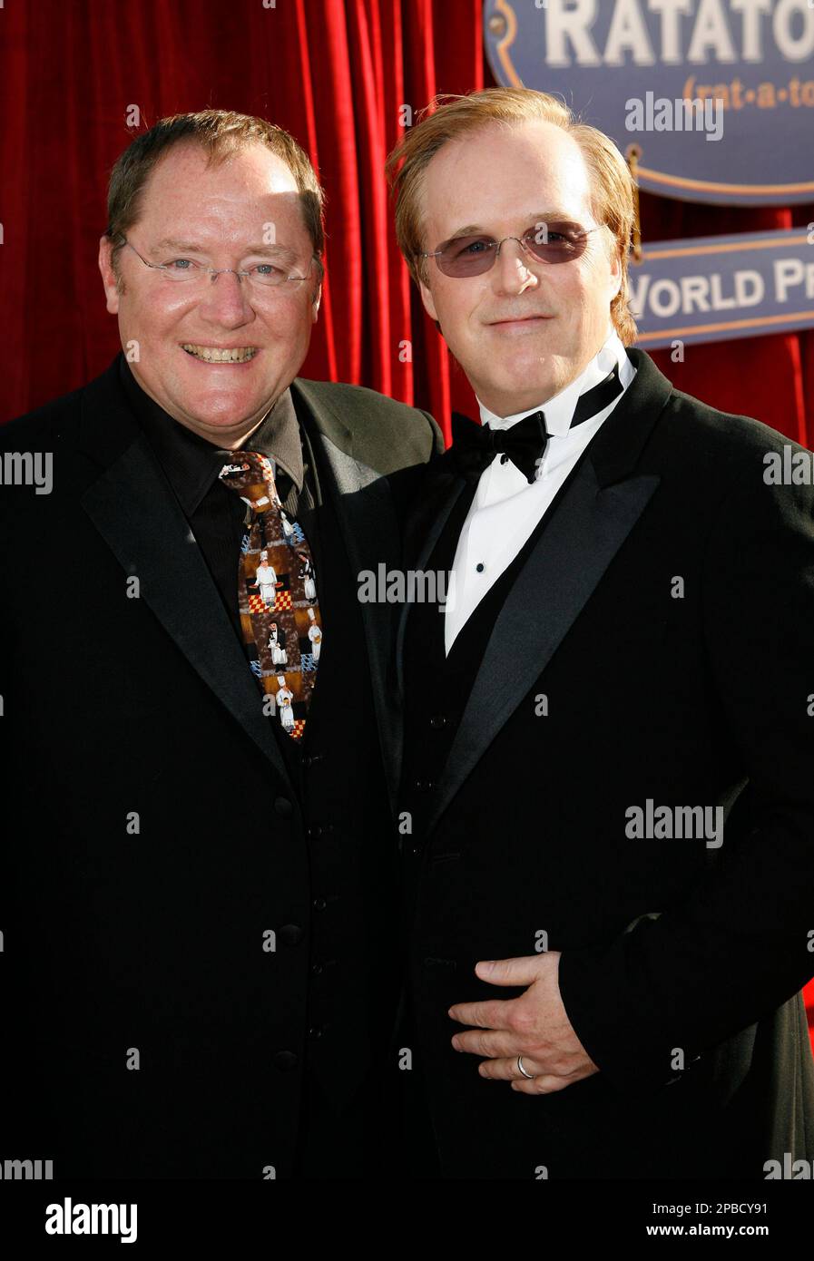 Head of Walt Disney feature animation John Lasseter, left and director ...