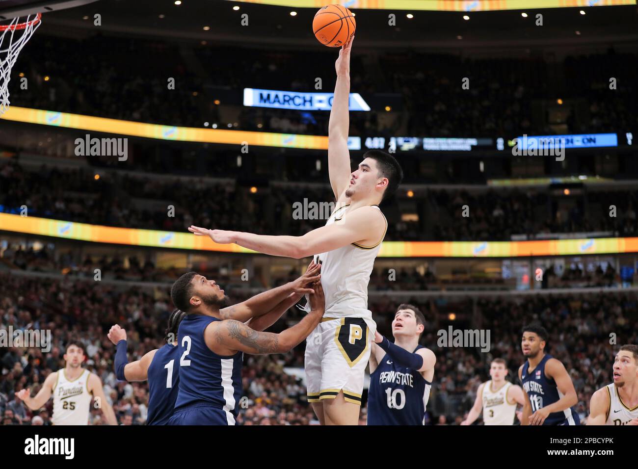 CHICAGO, IL - MARCH 12: Purdue Boilermakers center Zach Edey (15 ...