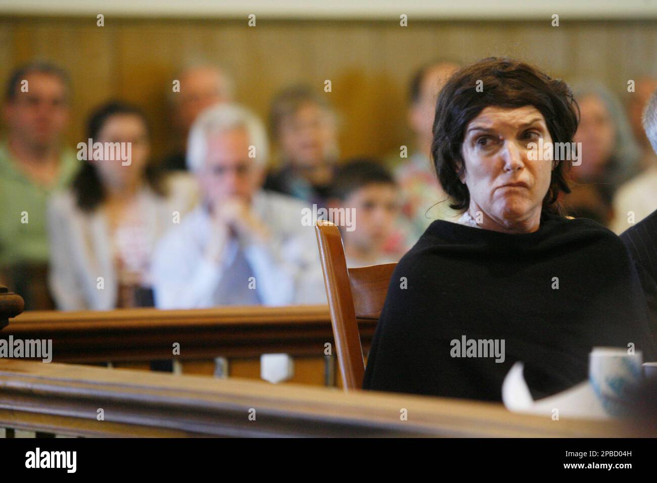 Actress Mary Scripps plays the part of accused murderer Rebecca Peake ...