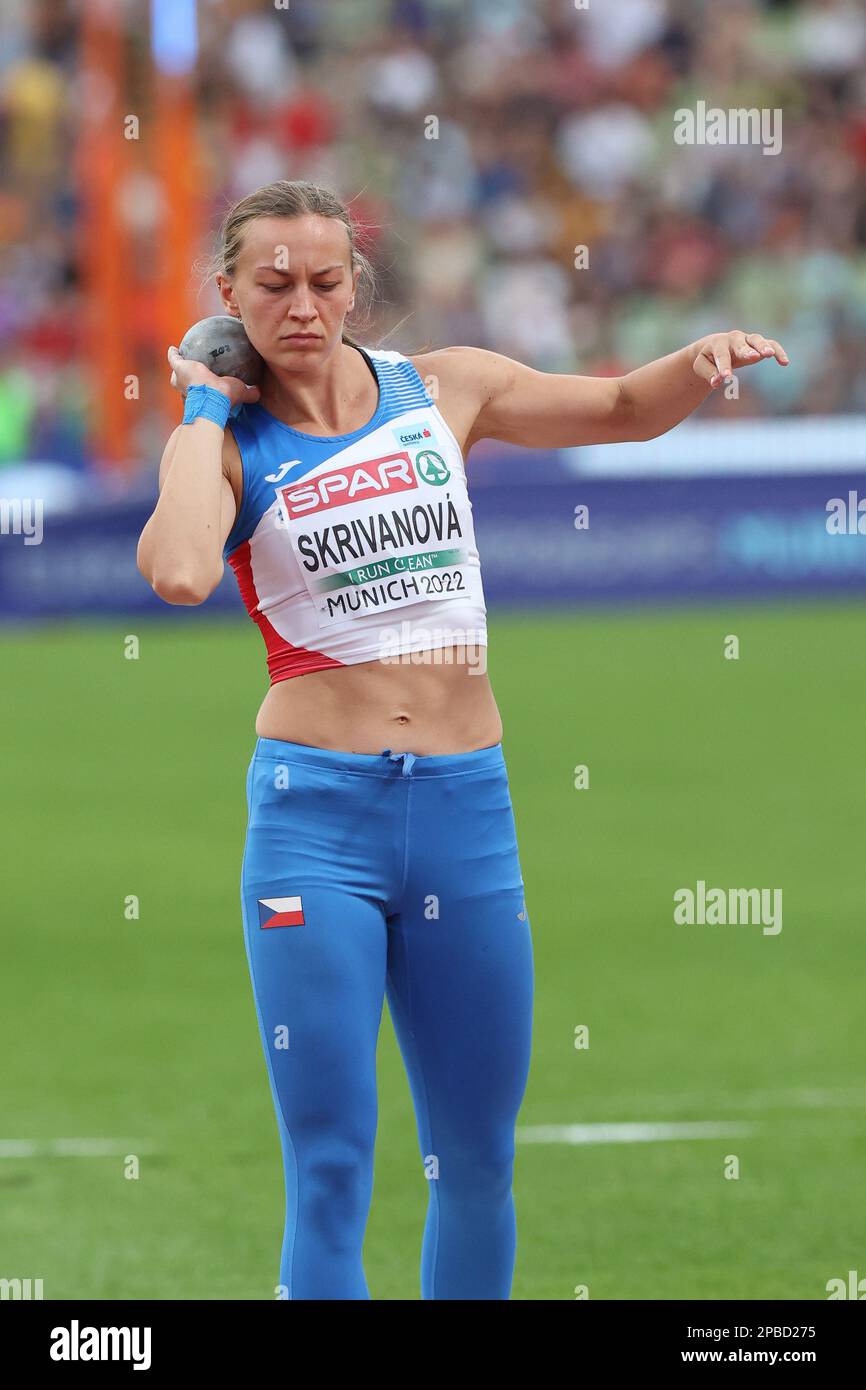 Dorota SKŘIVANOVÁ in the shot putt during the Heptathlon at the ...