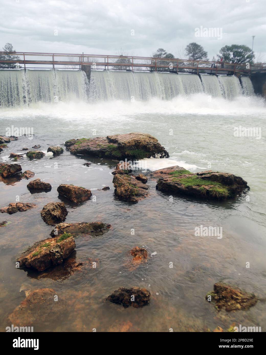 Waterfall at Mammoth Spring State Park, Arkansas Stock Photo - Alamy