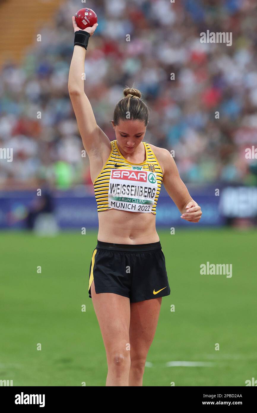 Sophie WEIßENBERG in the Shot Putt during the Heptathlon at the European Athletics Championship ...