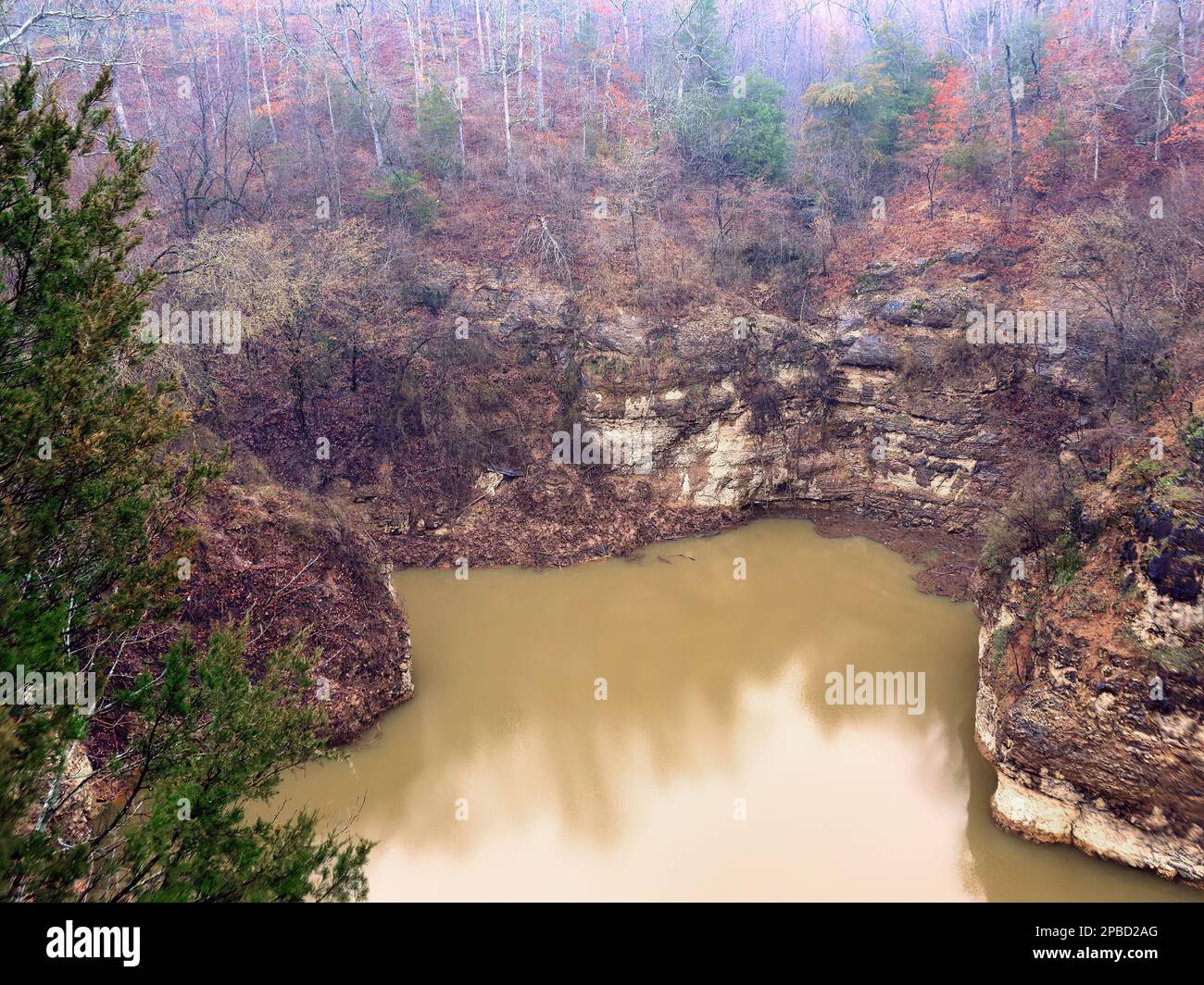 Grand Gorge State Park, the site of a collapsed cave and natural bridge ...
