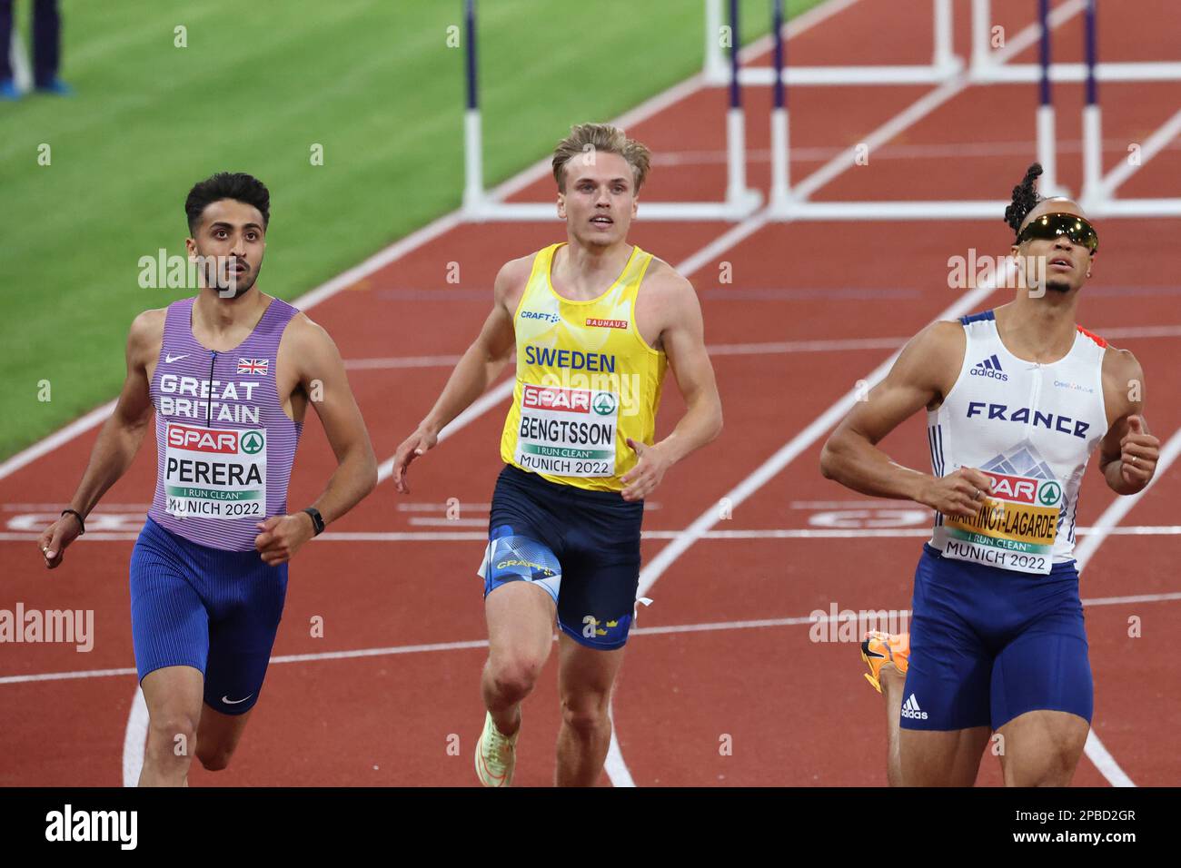Miguel PERERA in the 110m Hurdles Semi Final at the European Athletics ...