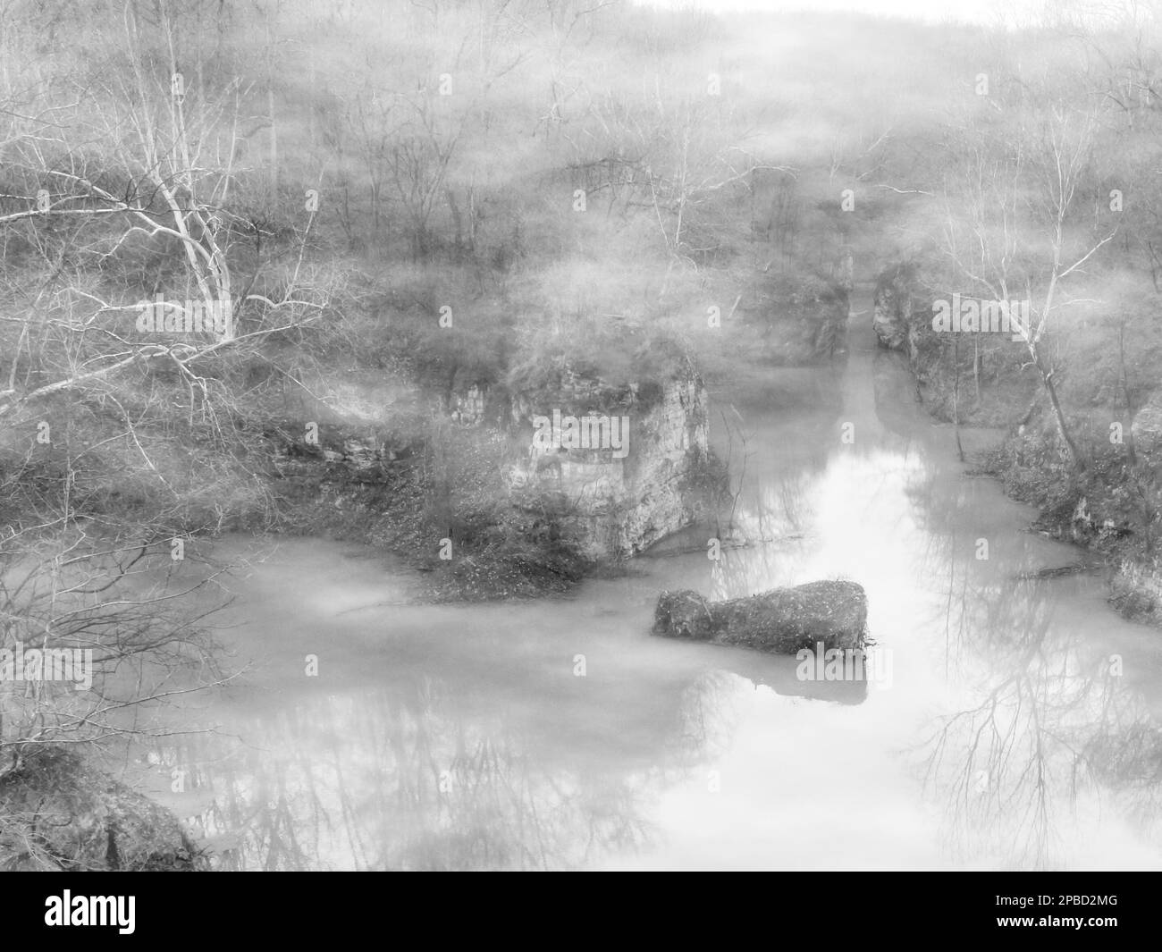 Grand Gorge State Park, the site of a collapsed cave and natural bridge ...