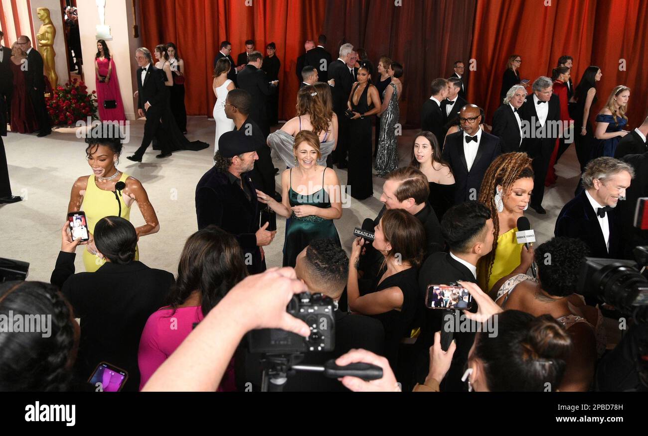 Winnie Harlow, from left, Troy Kotsur, Deanne Bray and Ruth E. Carter ...