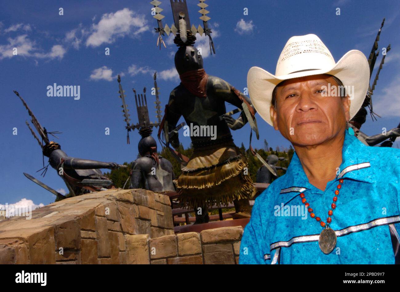 Harlyn Geronimo, the great-grandson of the warrior Geronimo, poses for ...