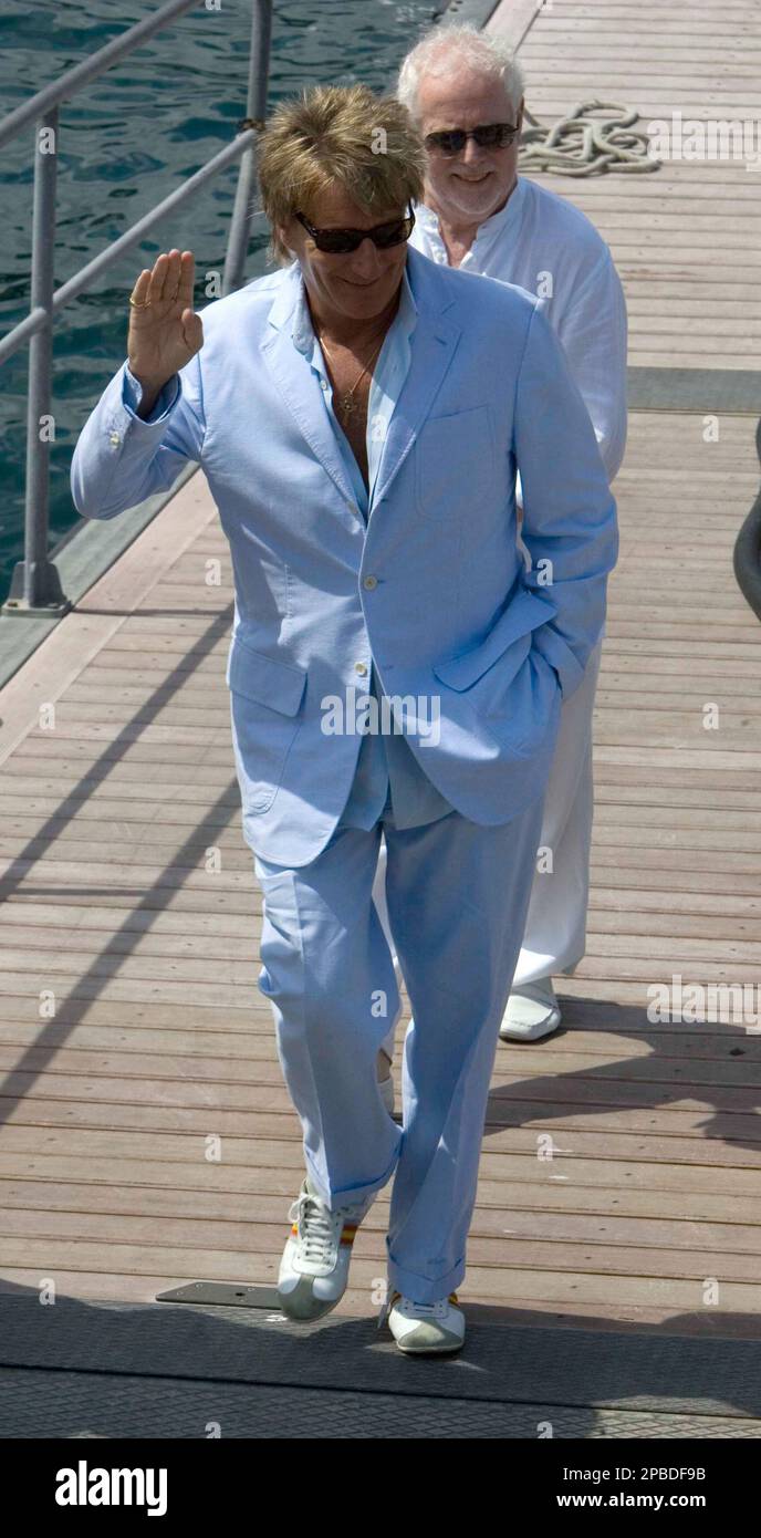 British rocker Rod Stewart arrives in Santa Margherita Ligure, on Italy ...