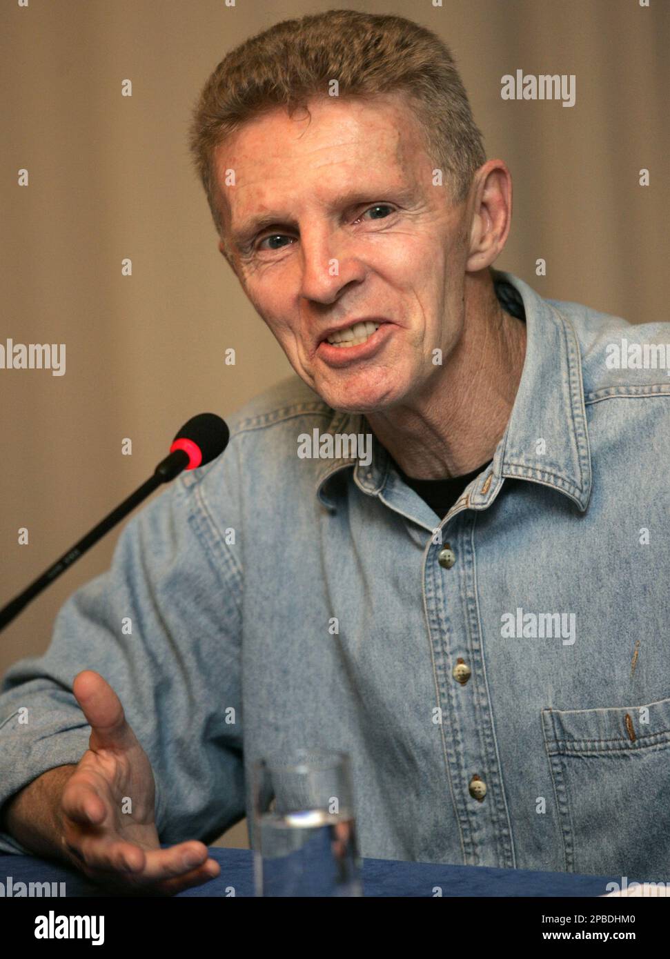 Midnight Express' real-life hero Billy Hayes talks during a press ...