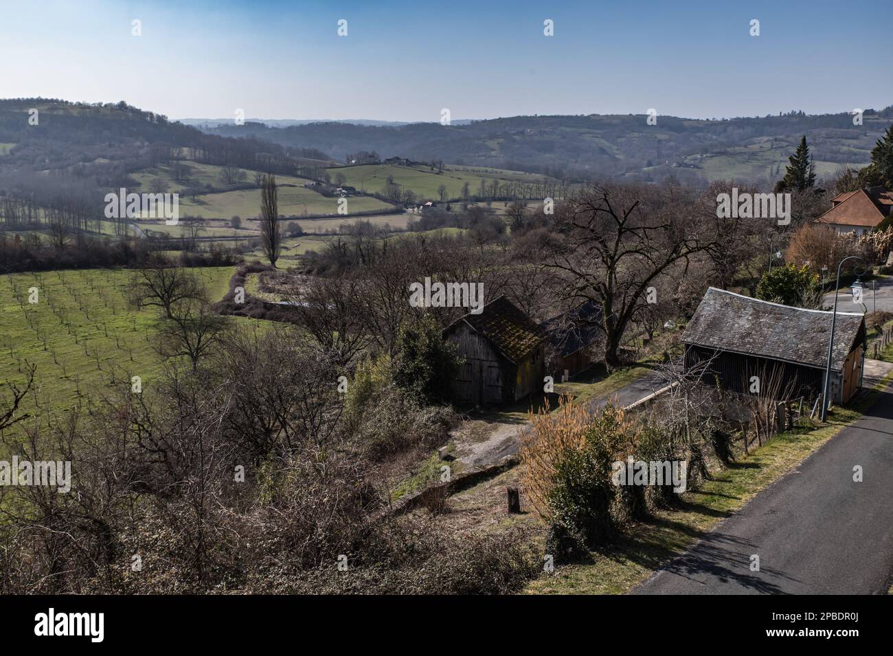Panorama depuis les remparts de Ayen-Haut Stock Photo - Alamy