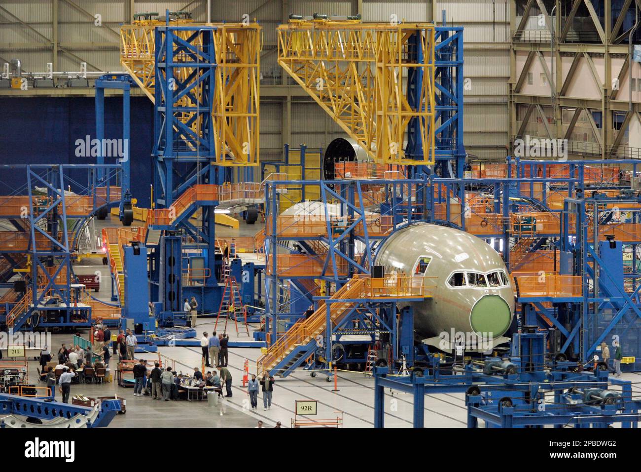 ** FILE ** The first Boeing Co. 787 Dreamliner takes shape in the ...