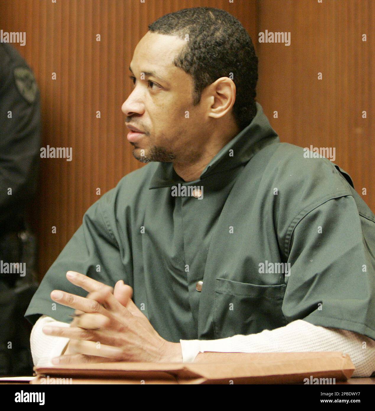 ** FILE ** Convicted sniper John Allen Muhammad gestures as he address ...
