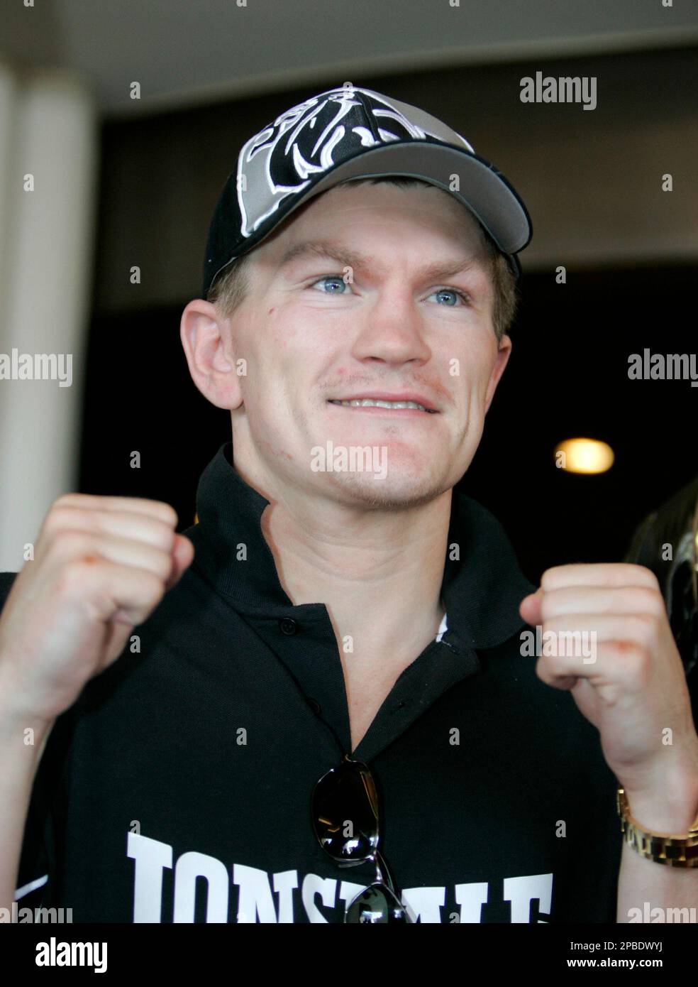 British boxer Ricky Hatton poses for photos at the Caesars Palace in ...