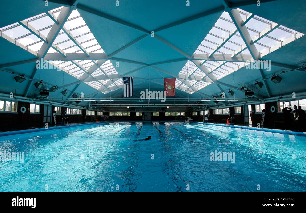 This photo shows the Camp Johnson pool at Camp Lejeune, N.C., Wednesday ...