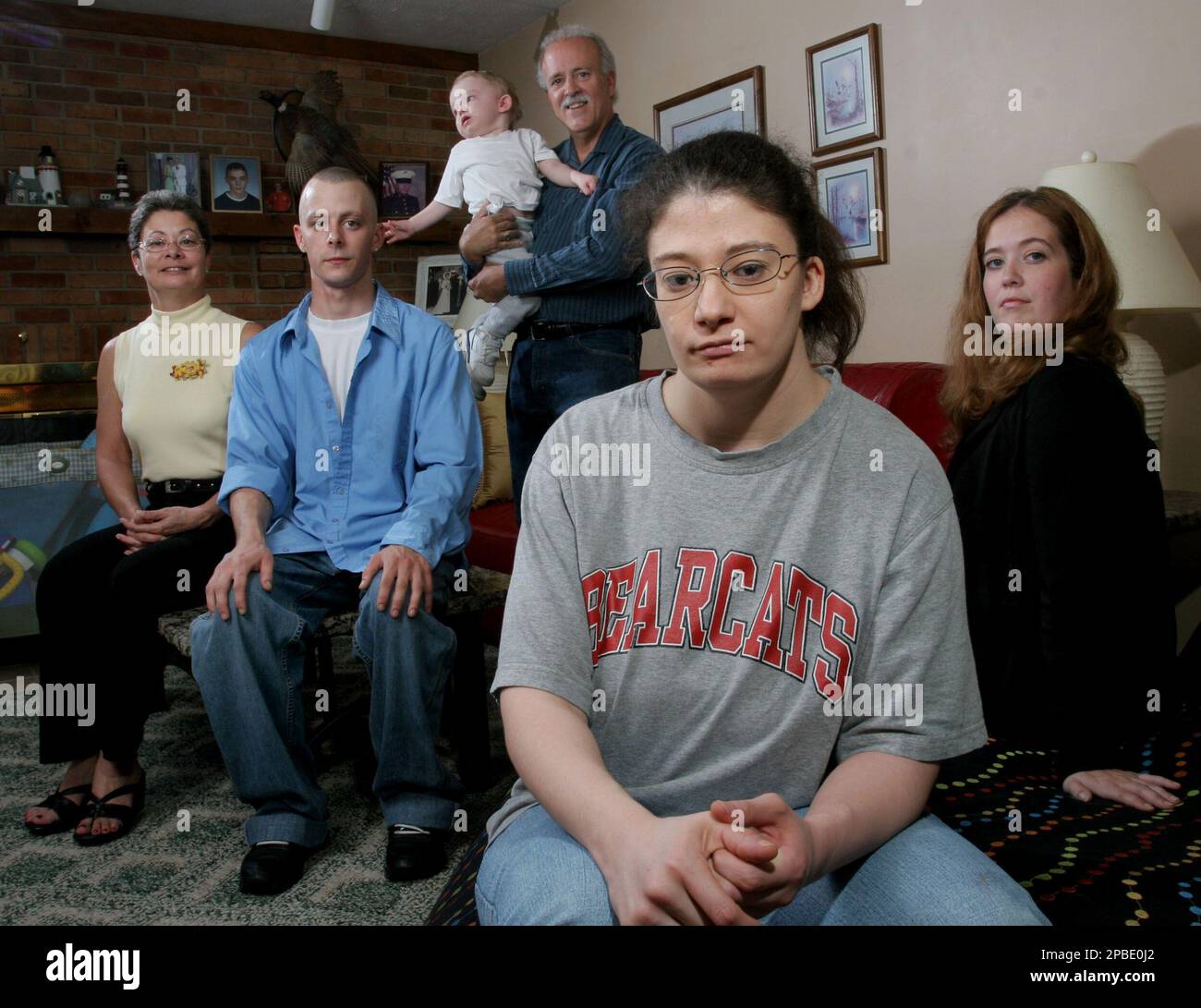 The Byron family, from left to right, Mary, son Justin, 20, Jeff ...