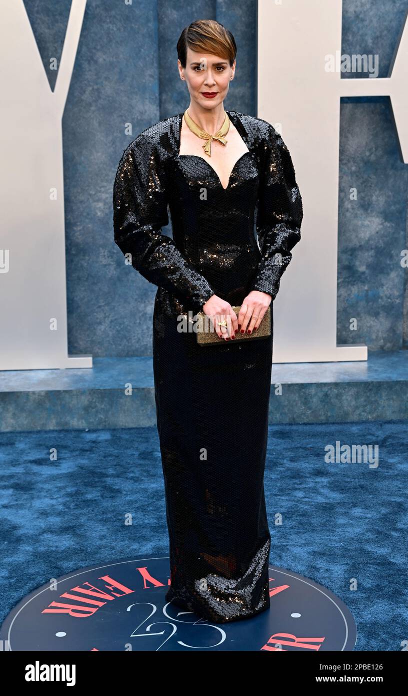 Sarah Paulson attending the Vanity Fair Oscar Party held at the Wallis ...