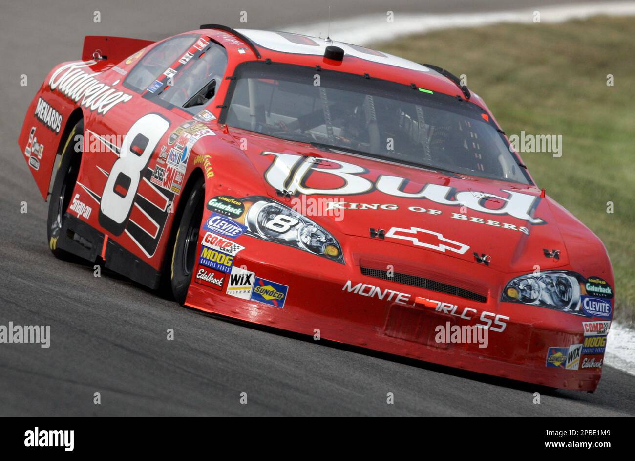 NASCAR driver Dale Earnhardt Jr. (8) races during the Pocono 500 auto ...