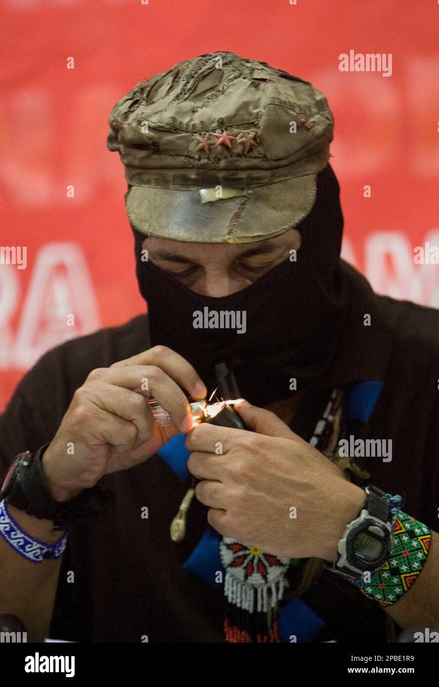 The leader of the Zapatista Army of National Liberation, EZLN ...
