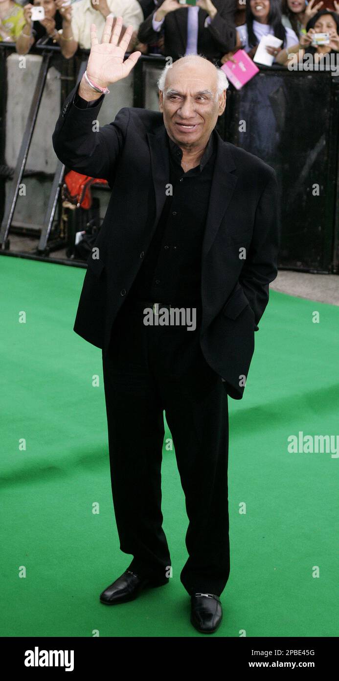 Bollywood director Yash Chopra arrives at the Hallam FM Arena for the ...