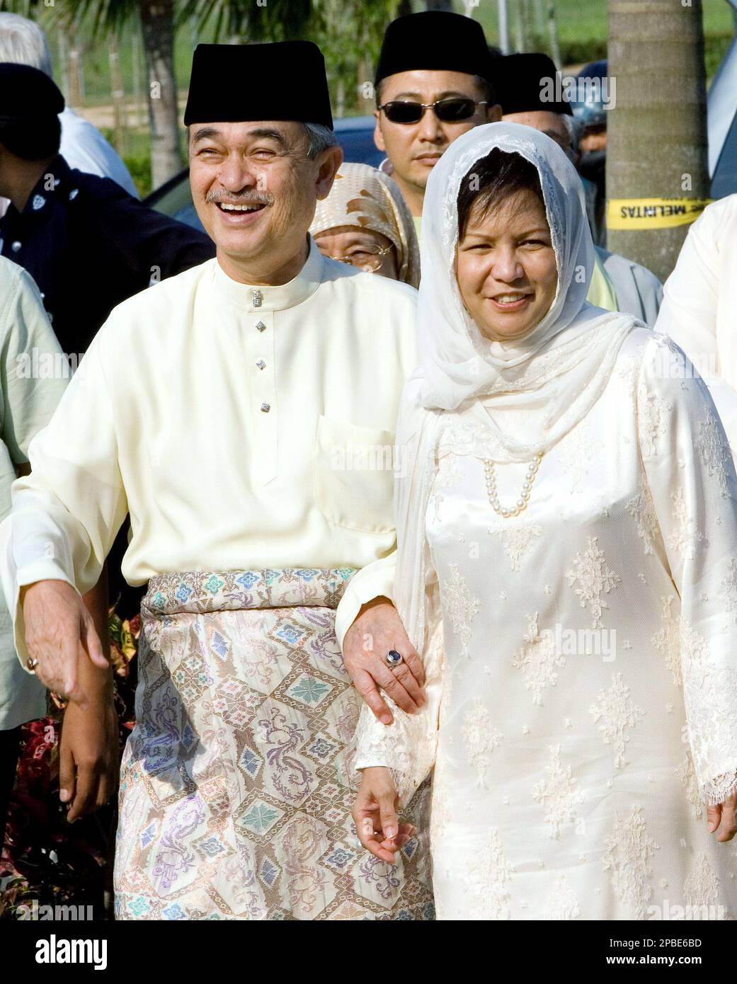 Malaysia's Prime Minister Abdullah Ahmad Badawi, left, walks with his ...