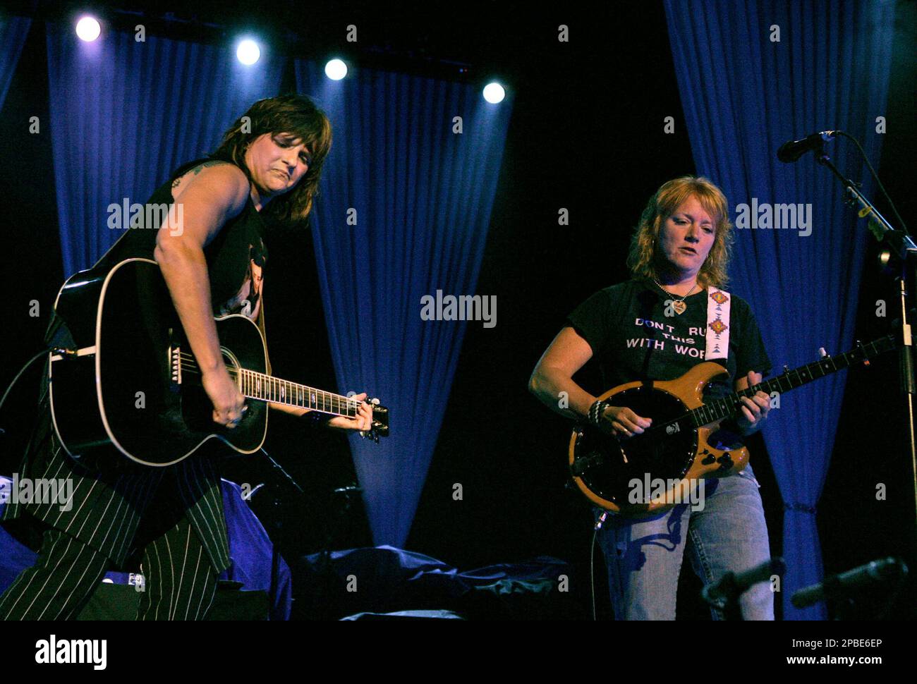 Amy Ray, left, and Emily Saliers of the Indigo Girls perform during the ...