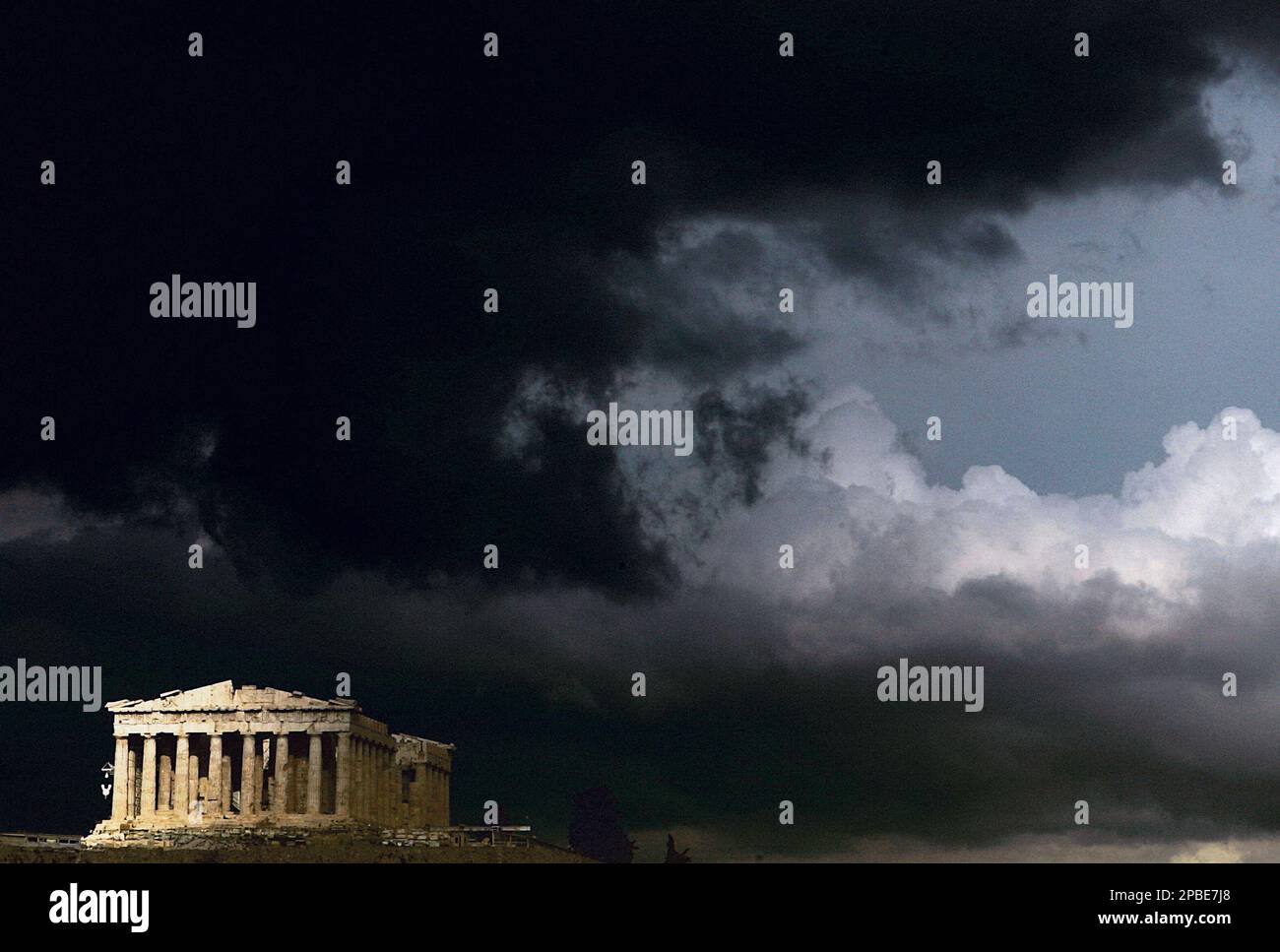 ** FILE ** The ancient Parthenon temple, in the Acropolis hill, is seen ...