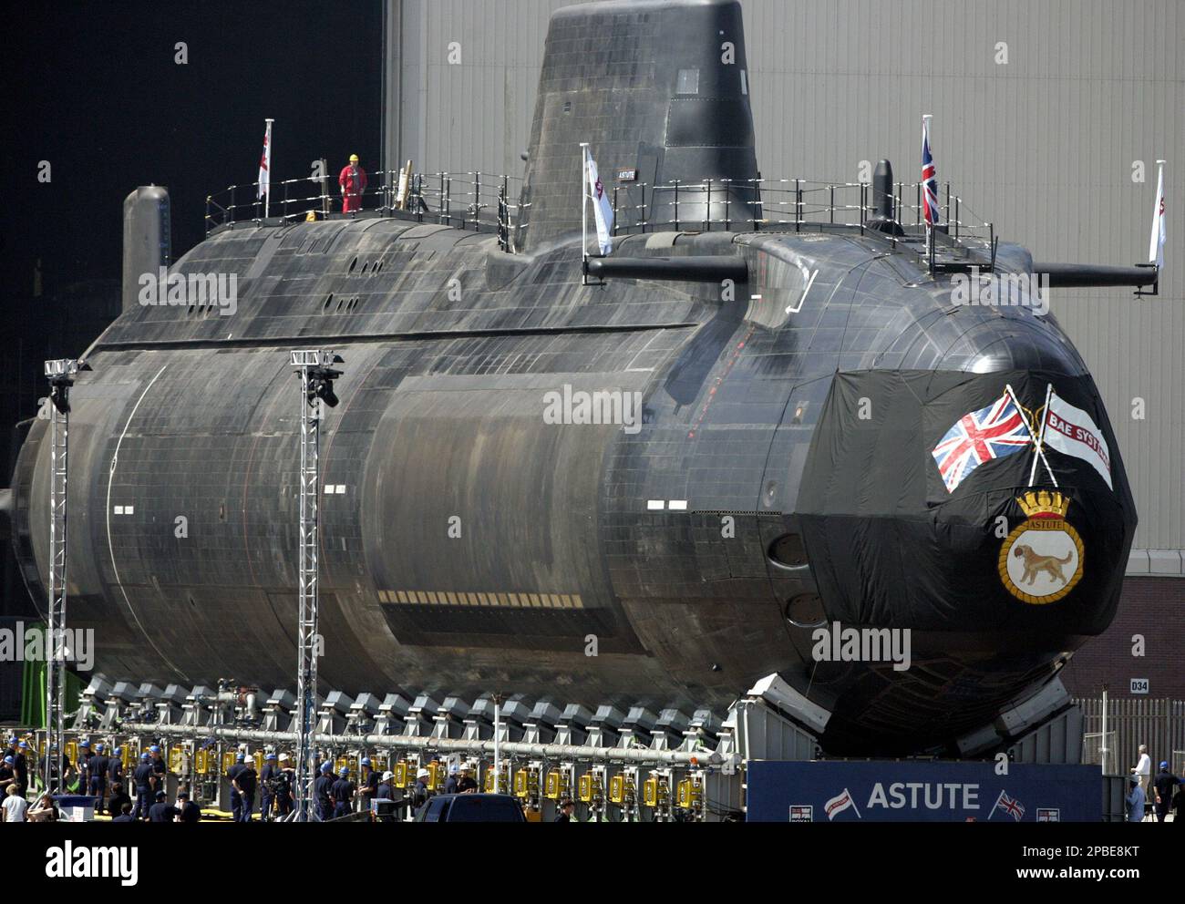 The first Astute class nuclear submarine is rolled out at the BAE ...