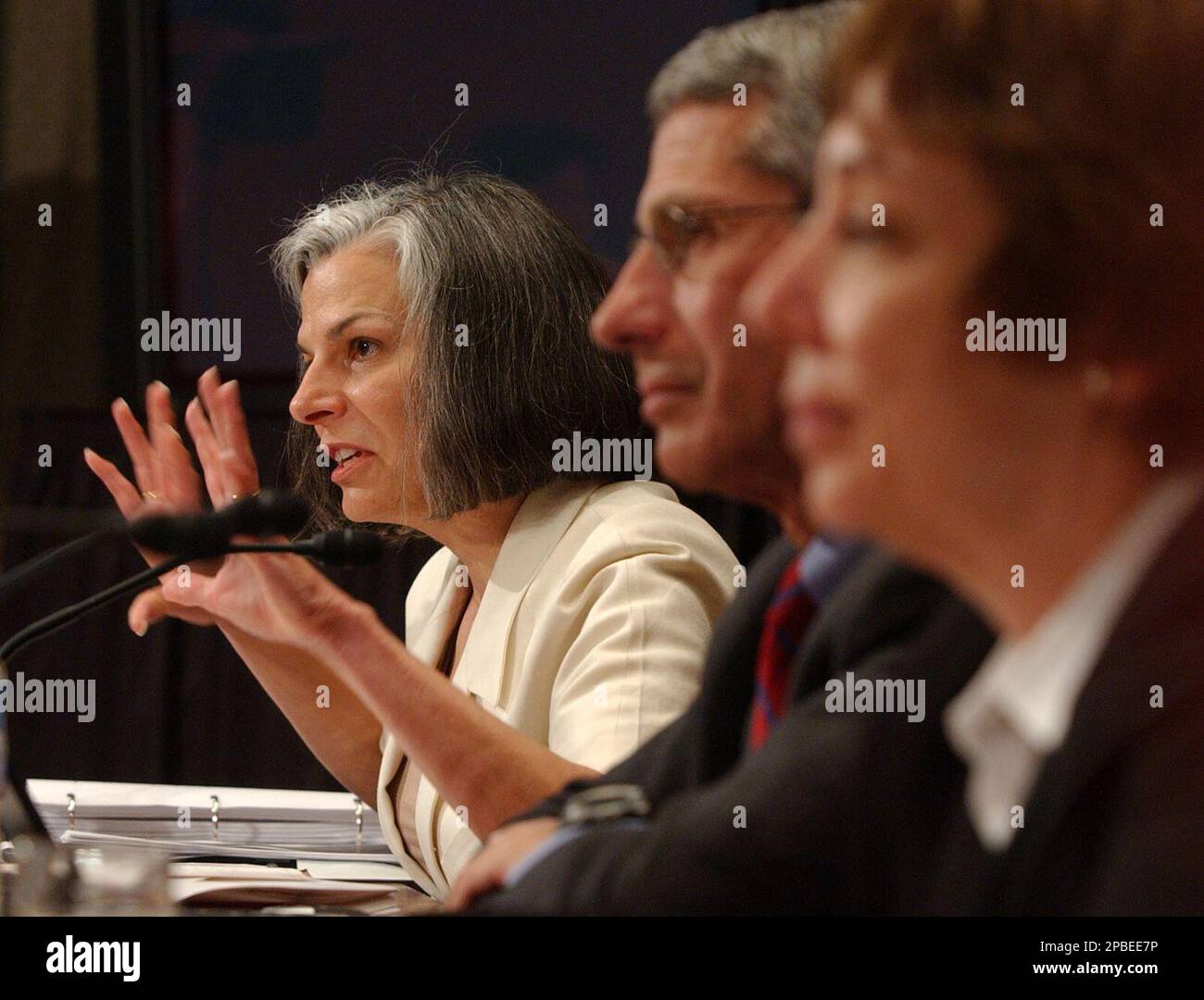 Centers for Disease Control Director Dr. Julie Gerberding, left ...