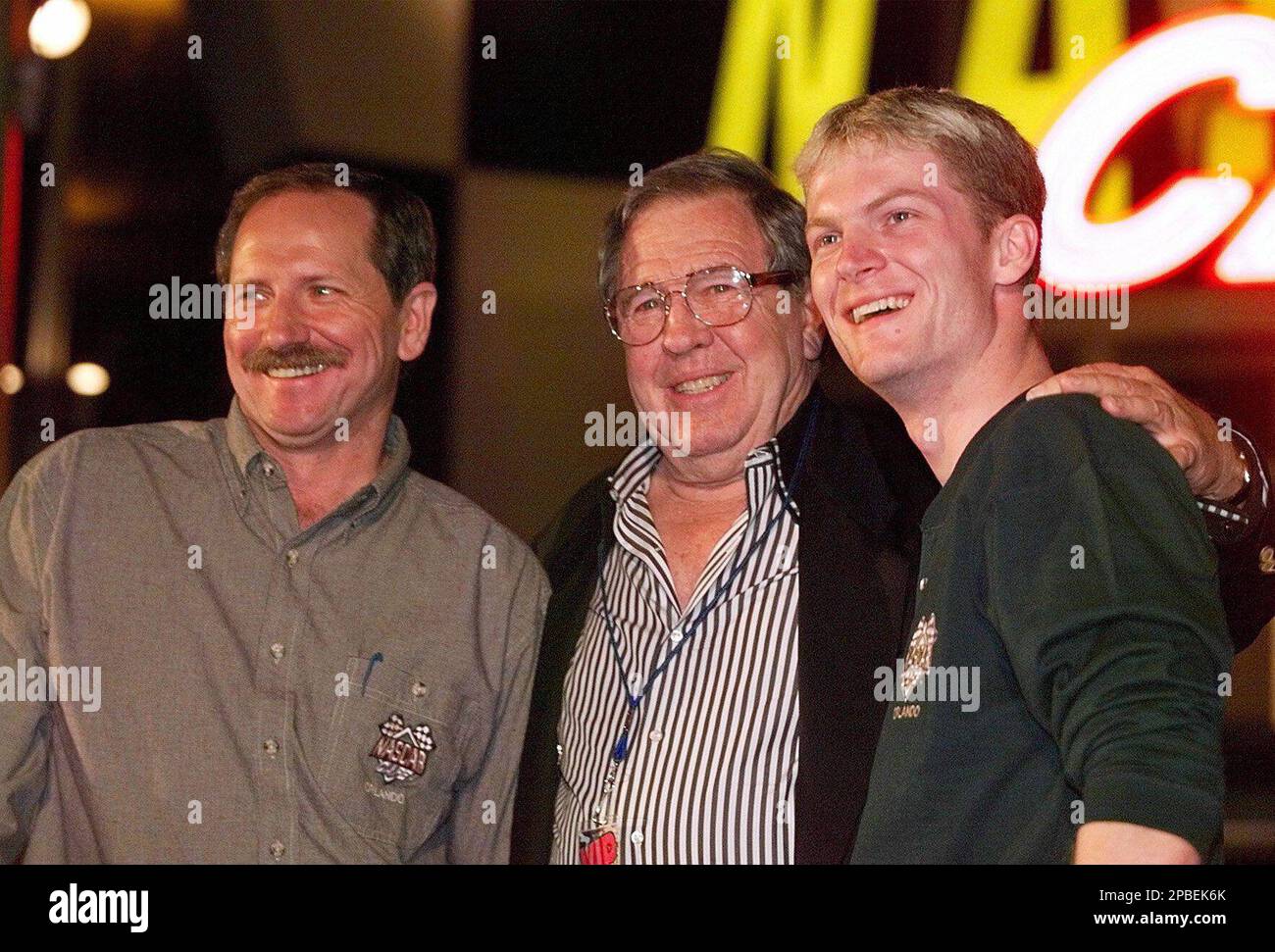 Bill France Jr., middle, poses with Dale Earnhardt, left, and Dale ...