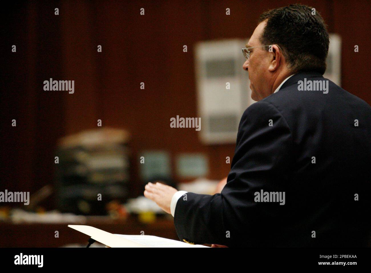 Defense attorney Christopher Plourd cross examines prosecution witness ...